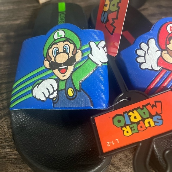 Nintendo | Shoes | Nwtsuper Mario Nintendo Sandals Mario And Luigi ...
